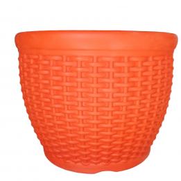 12 inch matt classic pot red colour