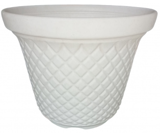 12 inch velvet pot white colour
