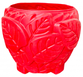 8 inch Leaf Pot Red colour